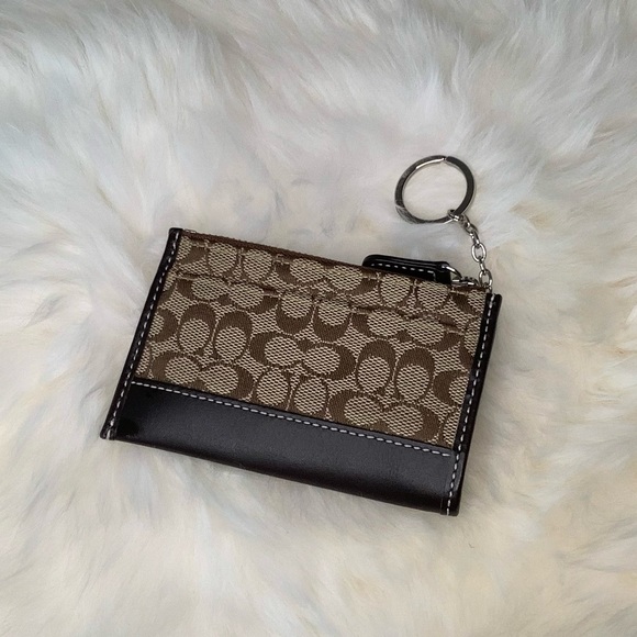 Coach | Bags | Coach Mini Skinny Coin Case W Attached Key Ring | Poshmark